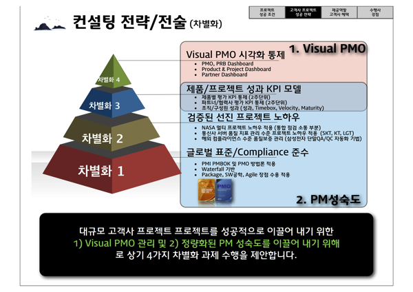 | 기업 프로젝트 성공을 위한 Visual PMO 및 PM성숙도 코칭Project Research